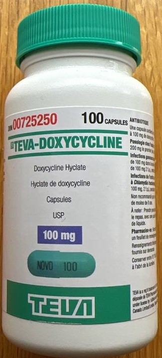 Doxycycline, 100mg/tab, 100 tabs, Teva/Generic, Canada | Steroids ...