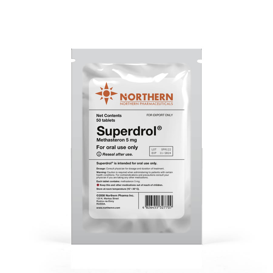 Northern Pharma - Superdrol (Methyldrostanolone) 5mg/tab 50 tabs ...